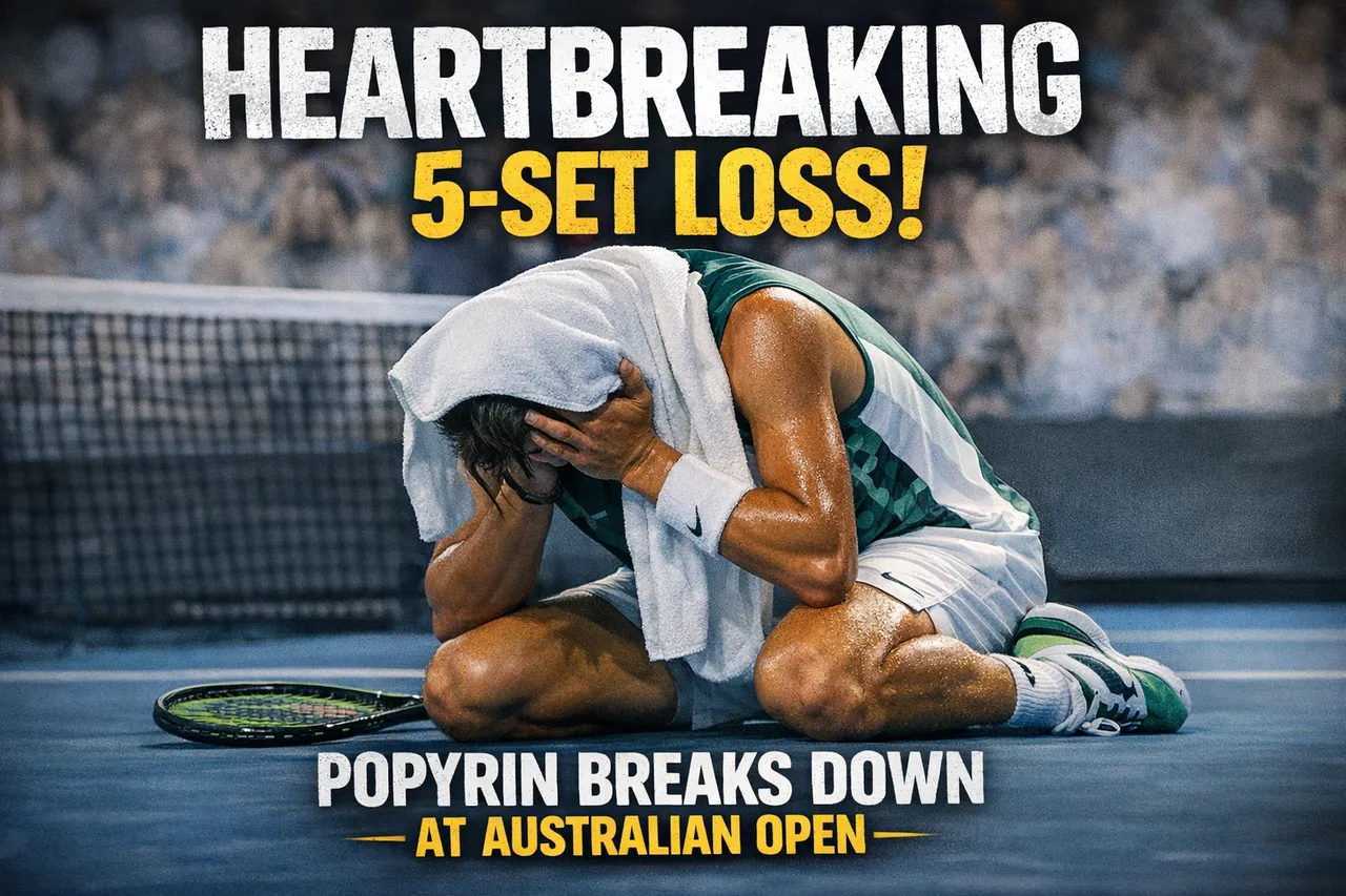 Popyrin Breaks Down After Heartbreaking Five-Set Loss At Australian ...